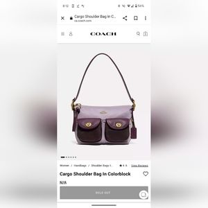 Coach | Bags | Coach Shoulder Bag In Lilac Metallic Colorblock | Poshmark